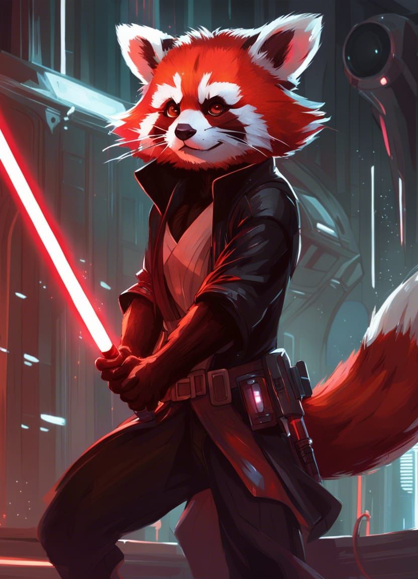 Darth Red Panda - AI Generated Artwork - NightCafe Creator