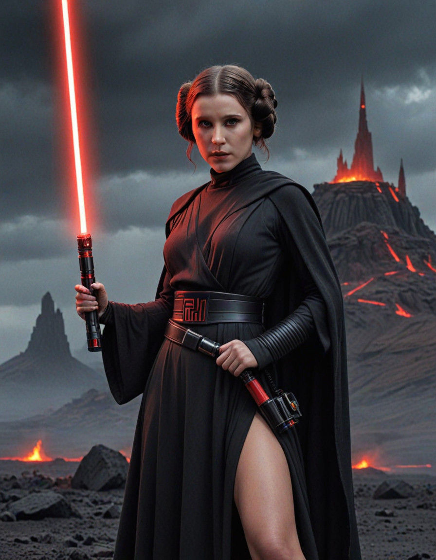 Dark Side #3 - Sith Princess Leia in Dark Side Red Saber on ...