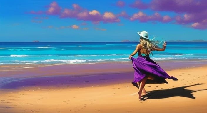Day at the Beach - AI Generated Artwork - NightCafe Creator