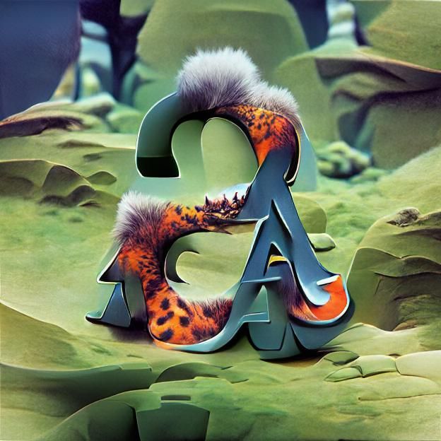 FURRY typeface lowercase "a" #typography Roger Dean - AI Generated ...