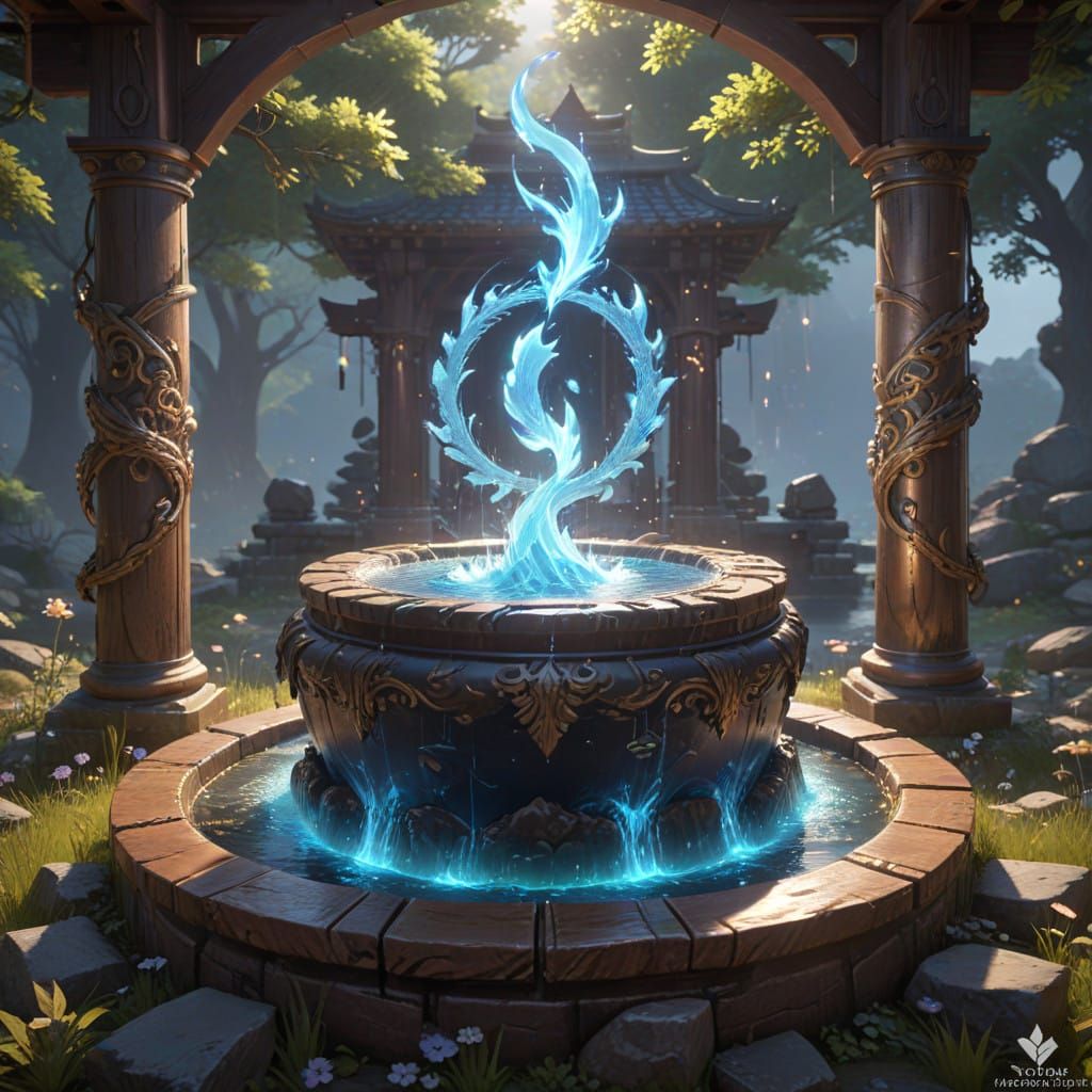 Ancient Well Unveils Whispers of Enchanted Magic - AI Art