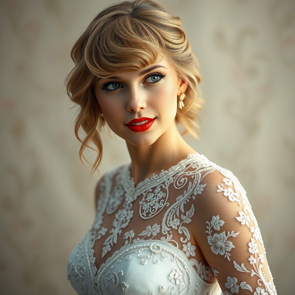 Yesss i do.... Taylor Swift - Serenely Adorned Bride in Drea...