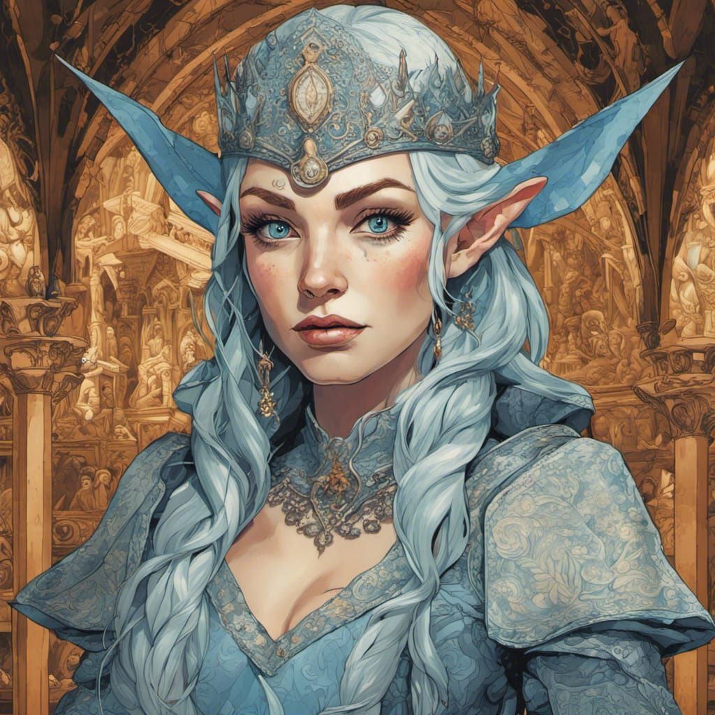 Medieval Female Royal Elf - AI Generated Artwork - NightCafe Creator
