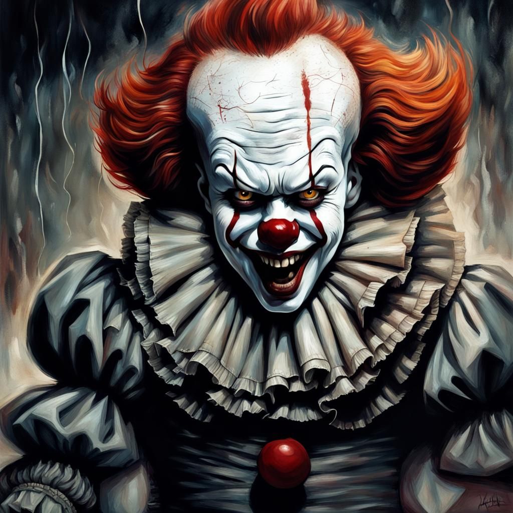 When Monsters Laugh: Pennywise - AI Generated Artwork - NightCafe Creator