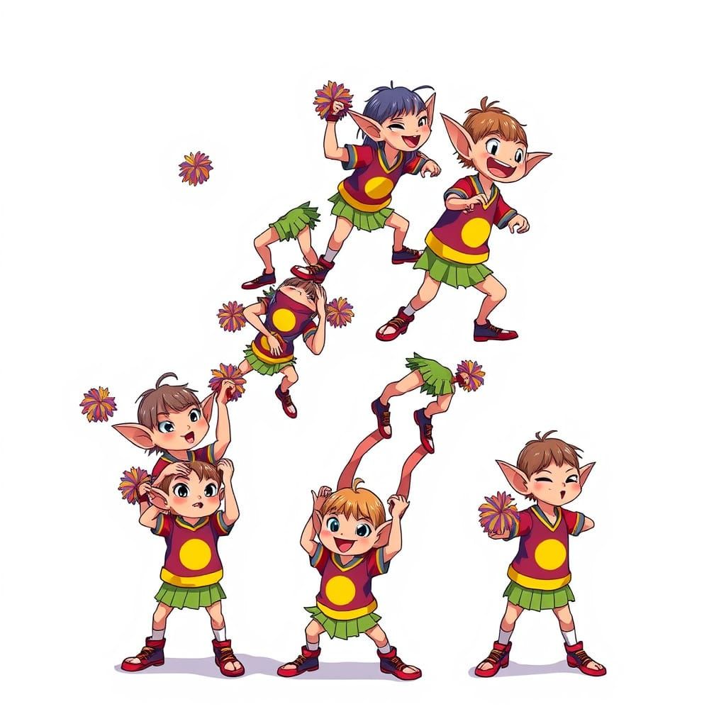 Goblins Celebrate in Anime JRPG Style - AI Art