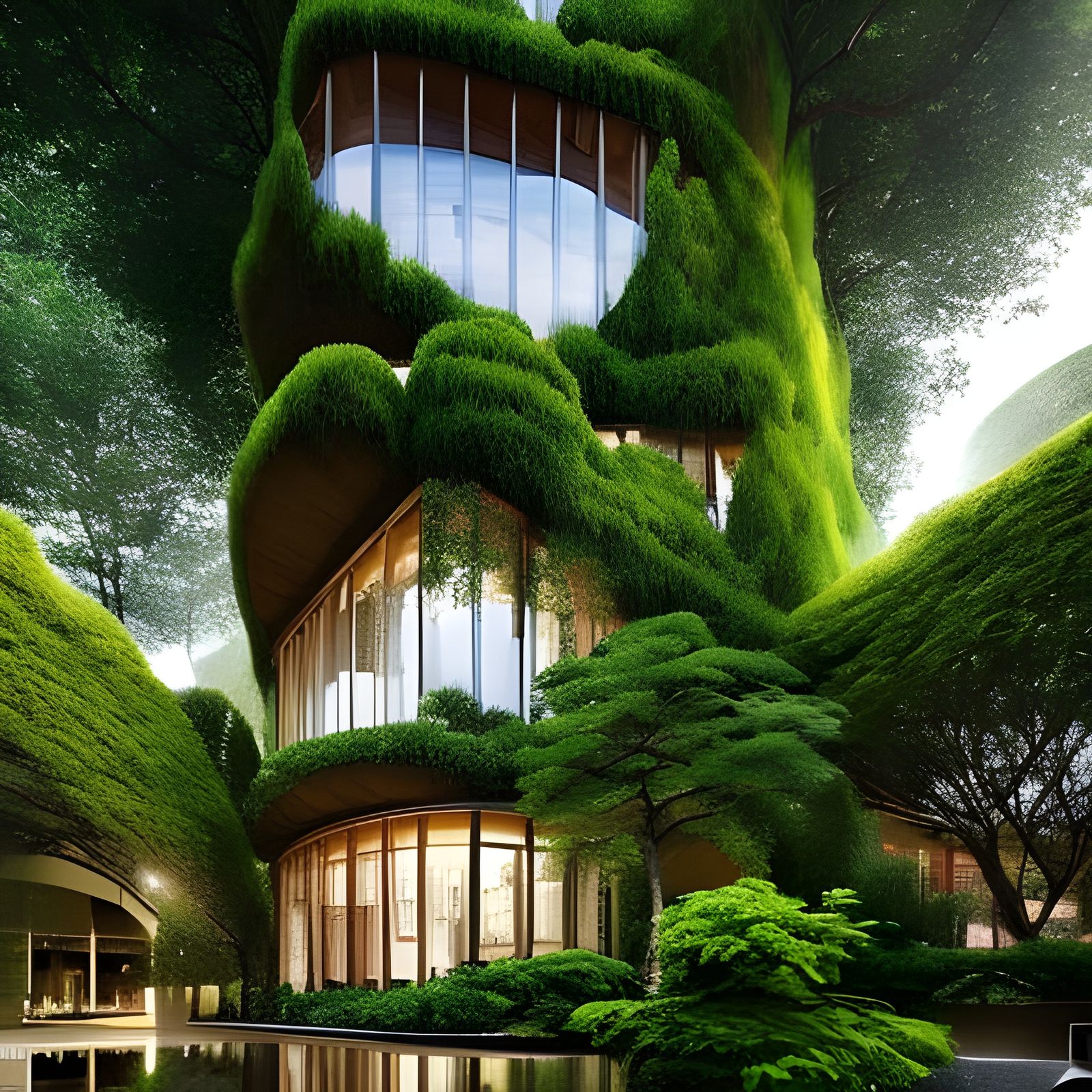 Symbiotic architecture - AI Generated Artwork - NightCafe Creator