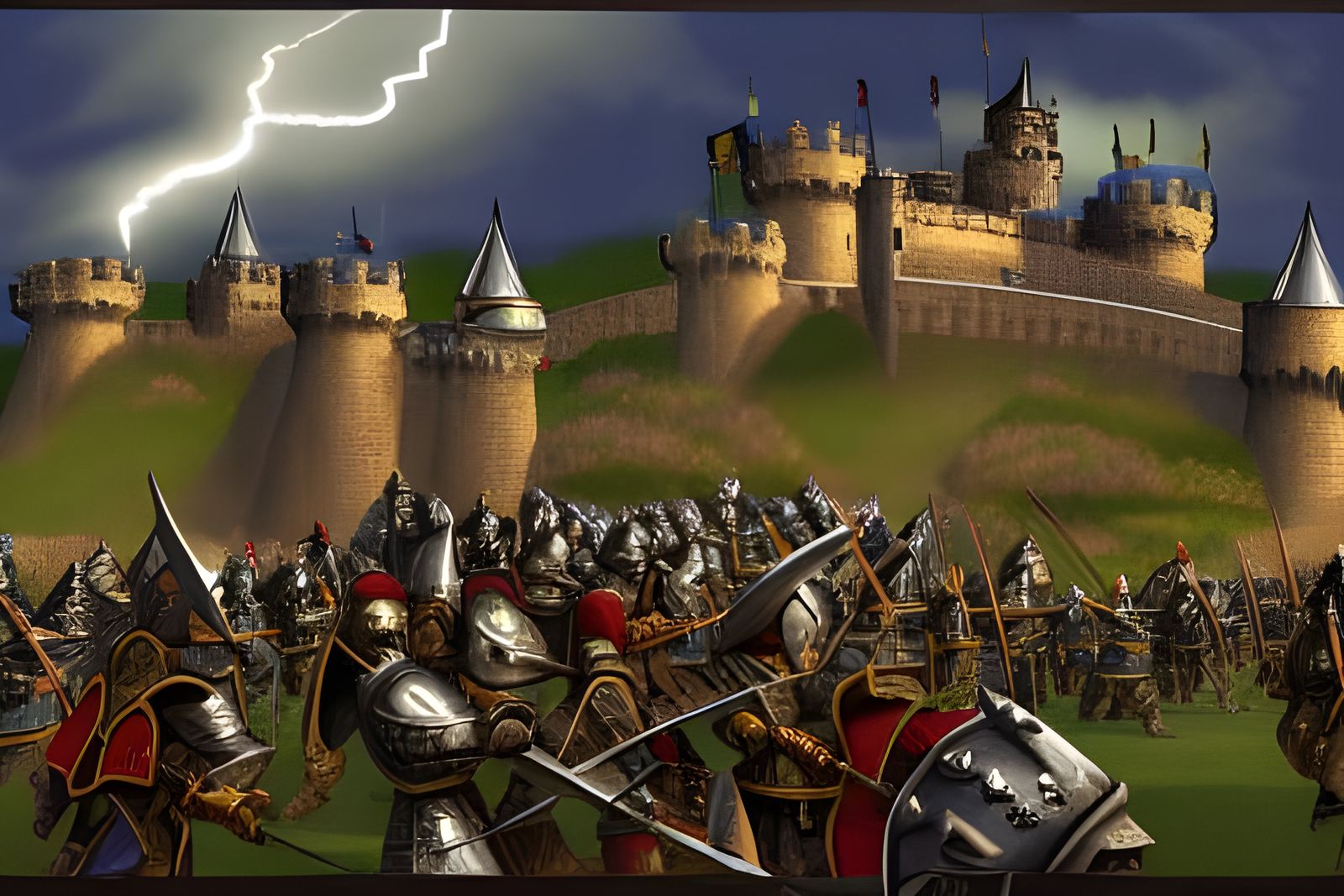 Defending Castle Keep - Waiting For Sunset - AI Generated Artwork ...