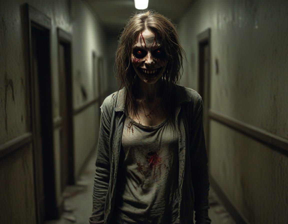 zombie in abandoned asylum - zombie in abandoned asylum