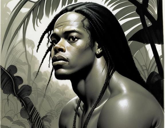 Ronaldinho in the jungle - AI Generated Artwork - NightCafe Creator
