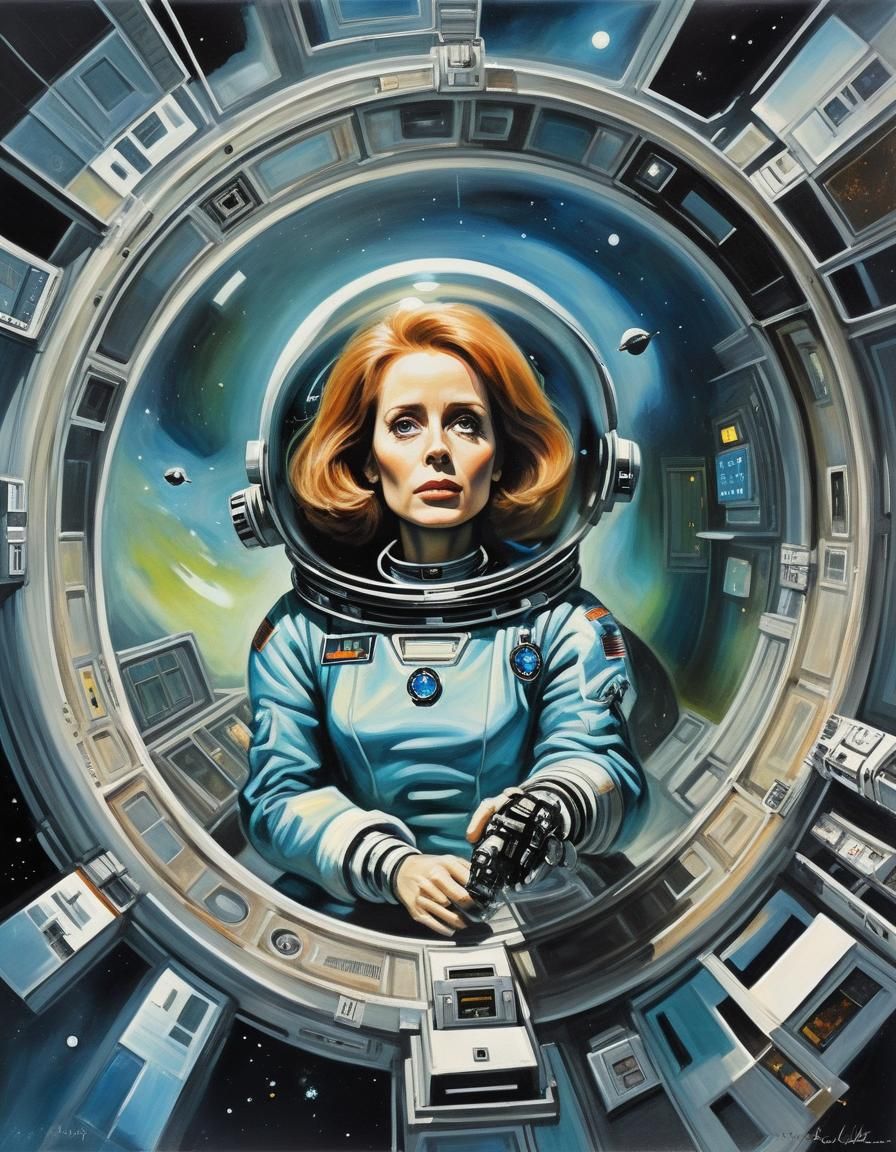 Agent Scully Aboard the Space Station - AI Generated Artwork ...