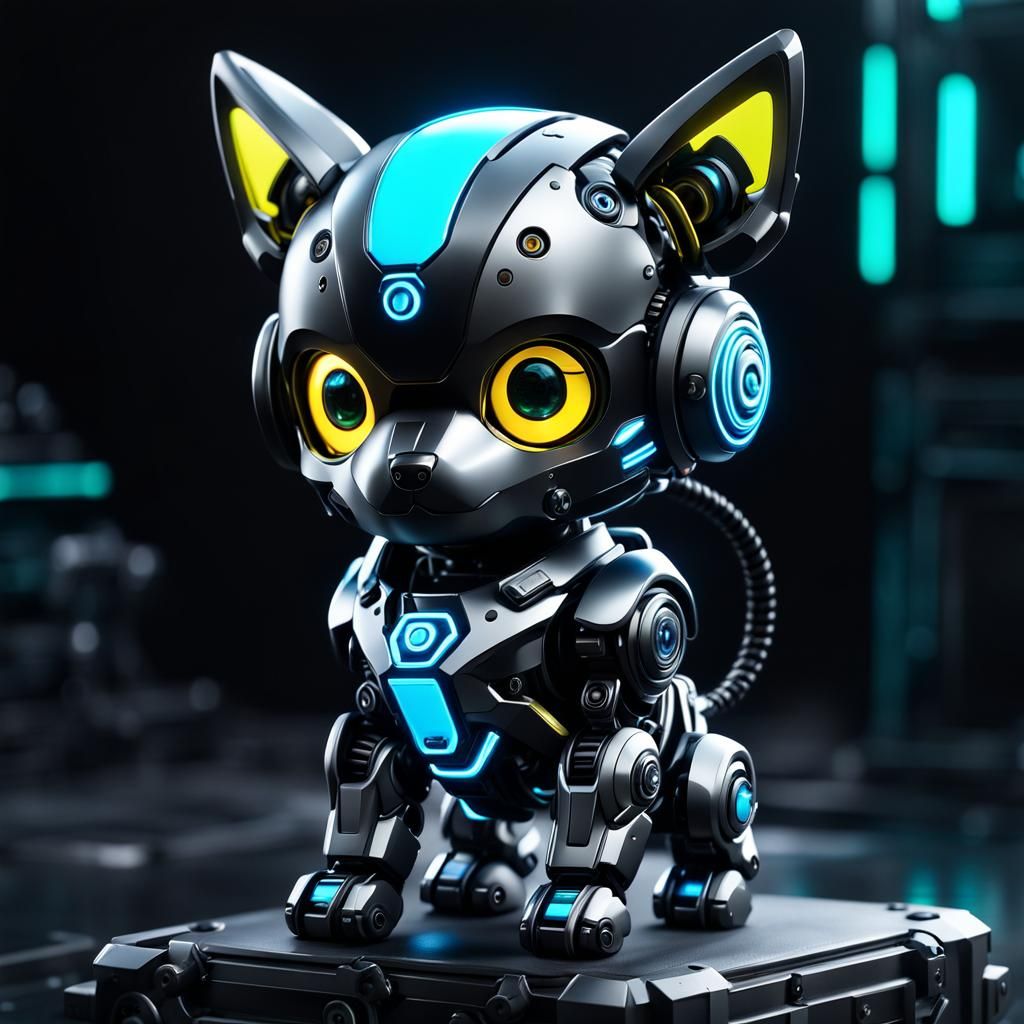 Cute android japanese puppy - AI Generated Artwork - NightCafe Creator