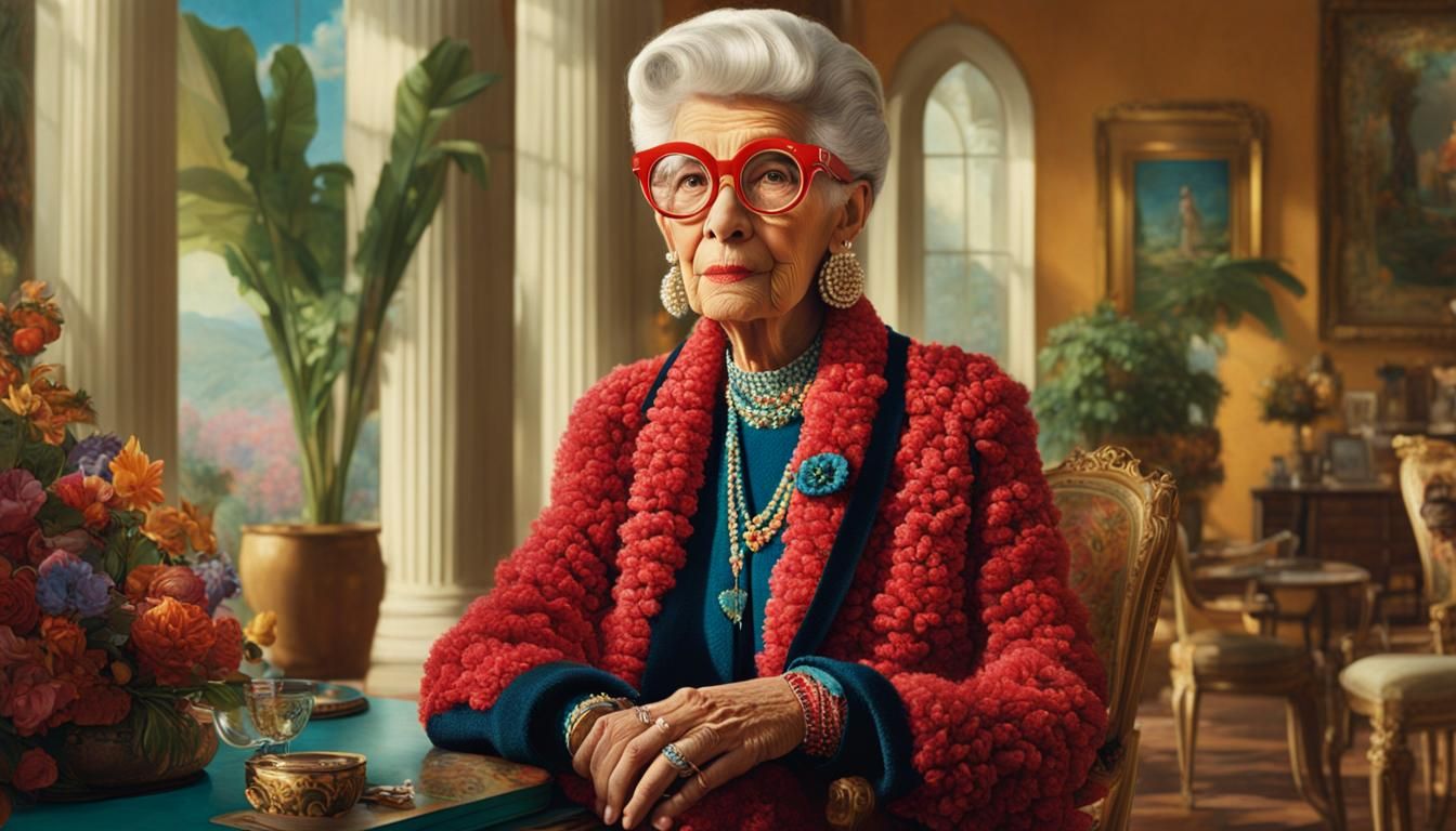 Portrait of a female as Iris Apfel. - AI Generated Artwork - NightCafe ...