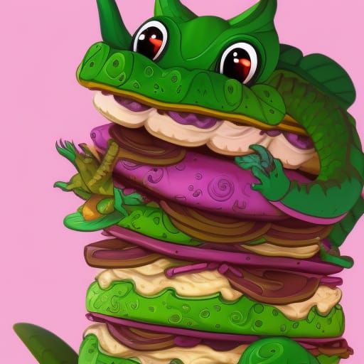Dragon Sandwich, with extra dragon - AI Generated Artwork - NightCafe ...