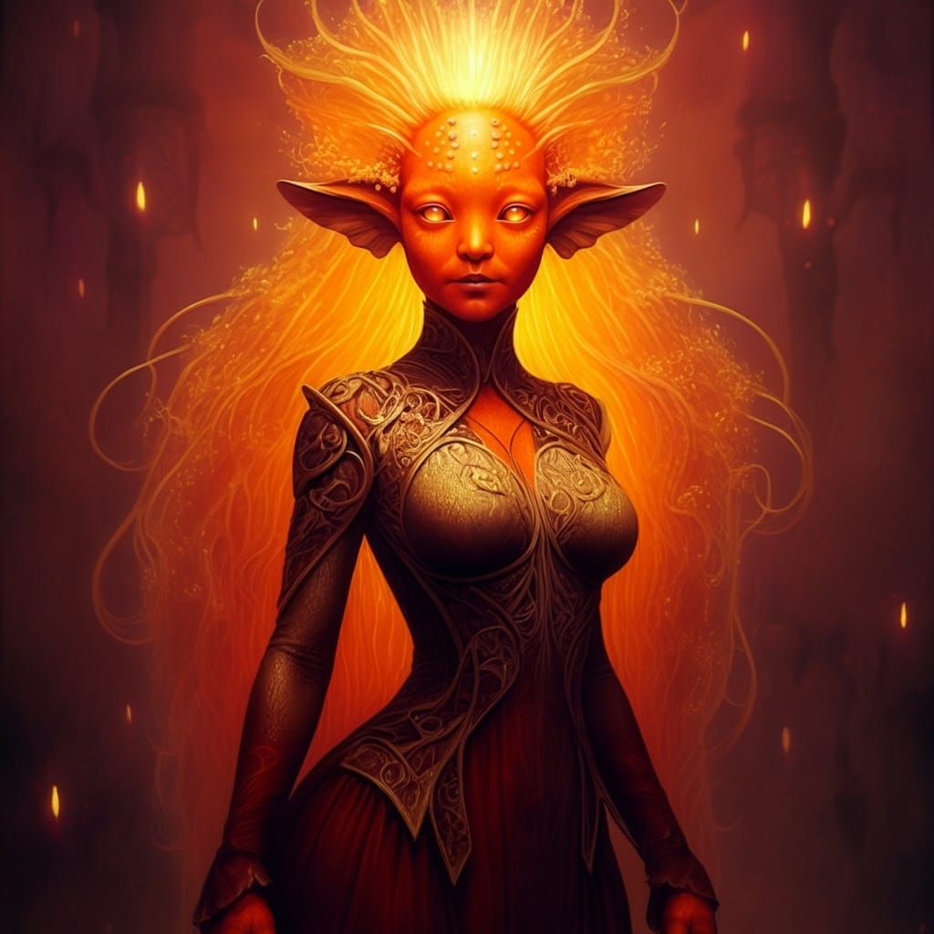 Ethereal Fantasy Creature in Vibrant, Hyper-Realis... - AI Art