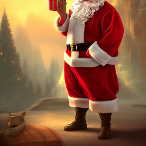santa with gum - AI Generated Artwork - NightCafe Creator