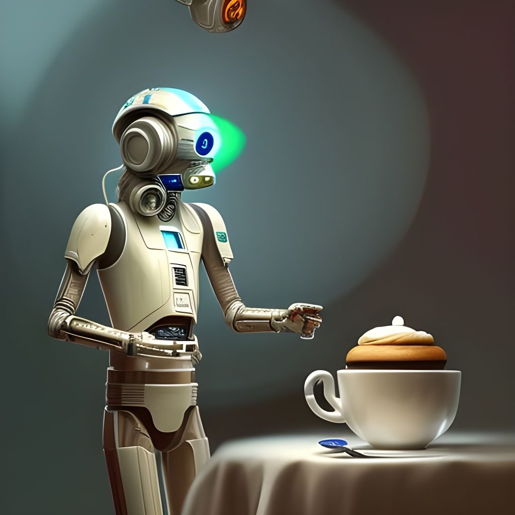 Donut coffee - Droid error - AI Generated Artwork - NightCafe Creator