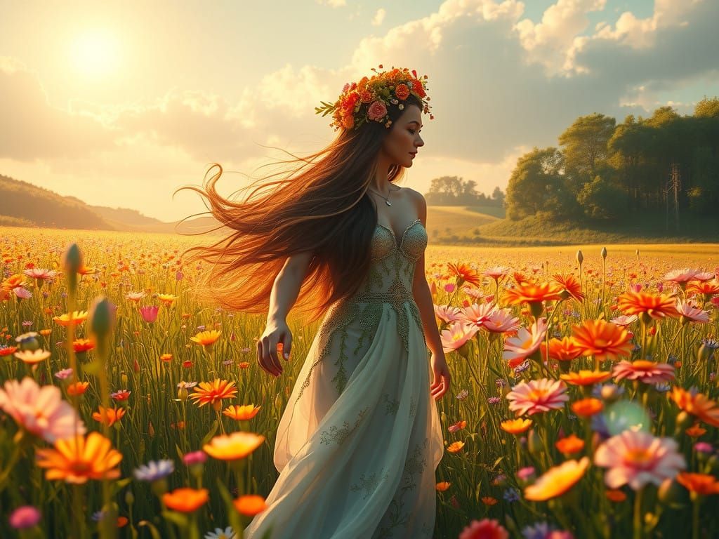 The goddess of spring - Goddess of Spring in Lush Impression...