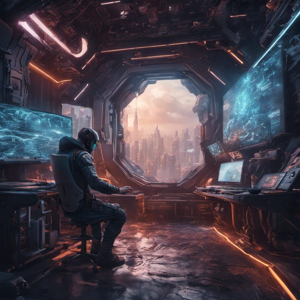 FUTURISTIC PROGRAMMER DEV IMAGE : r/nightcafe