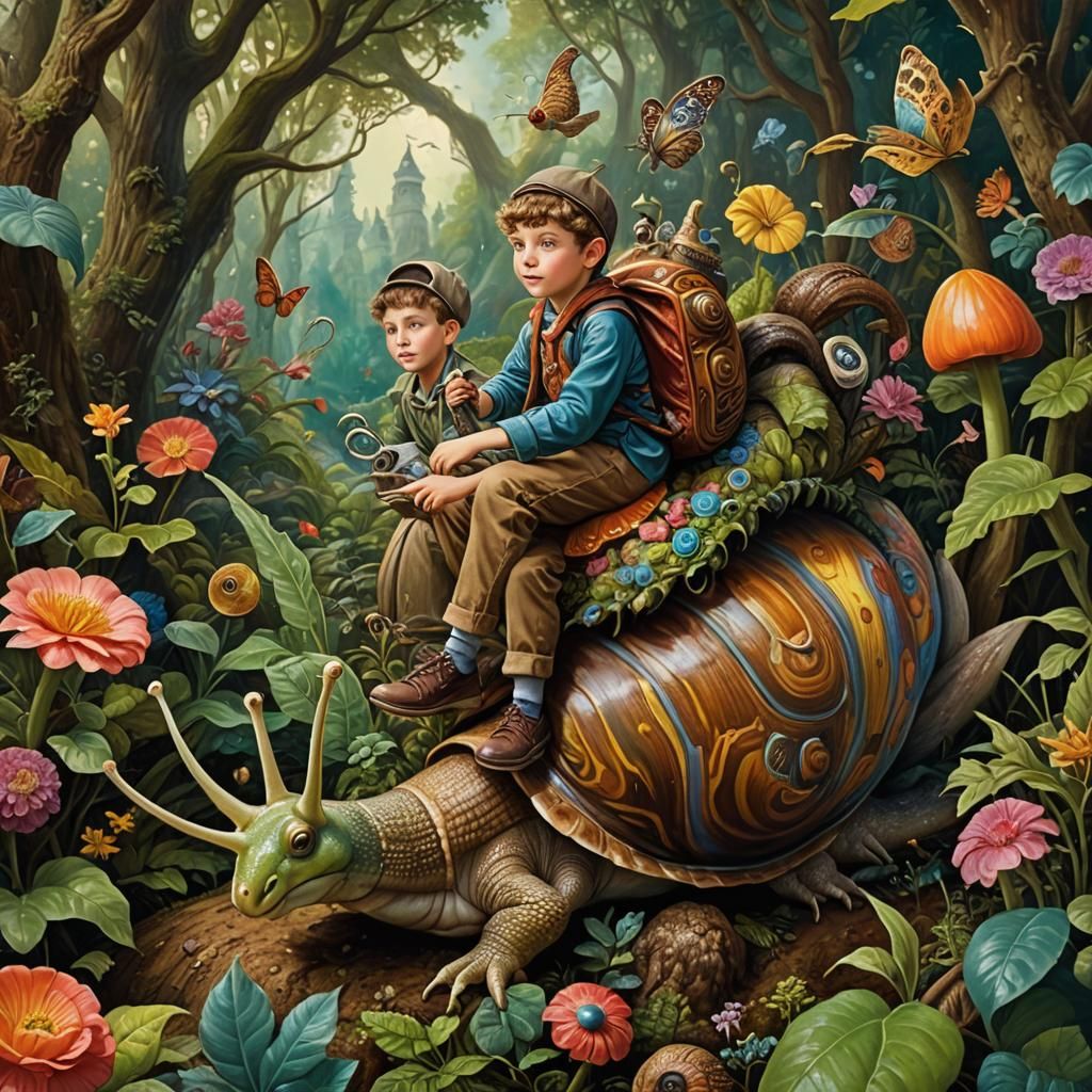 Snail Rider - AI Generated Artwork - NightCafe Creator