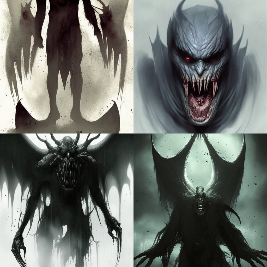 Monster, demon, daemon, creature, abomination, horror, evil entity ...