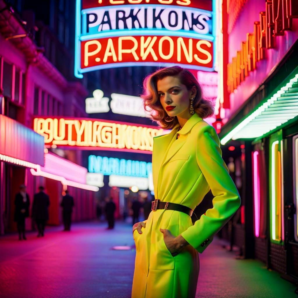 Miss Neon - AI Generated Artwork - NightCafe Creator