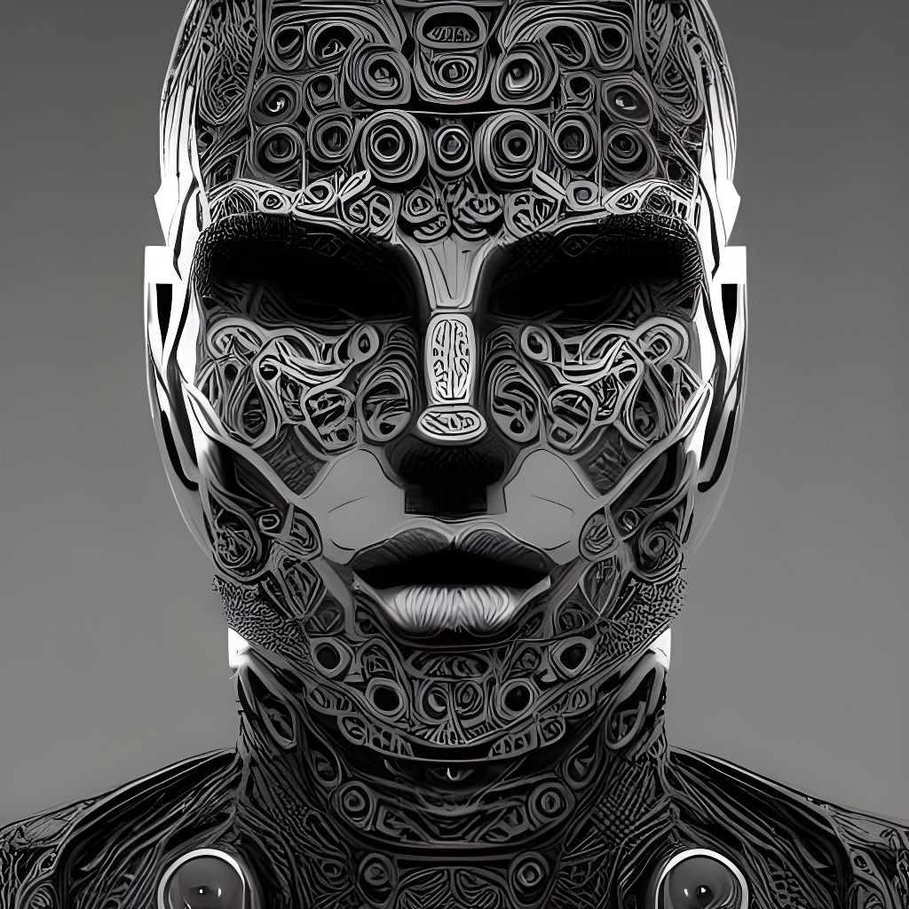 Male Android - Intricate Male Android Portrait