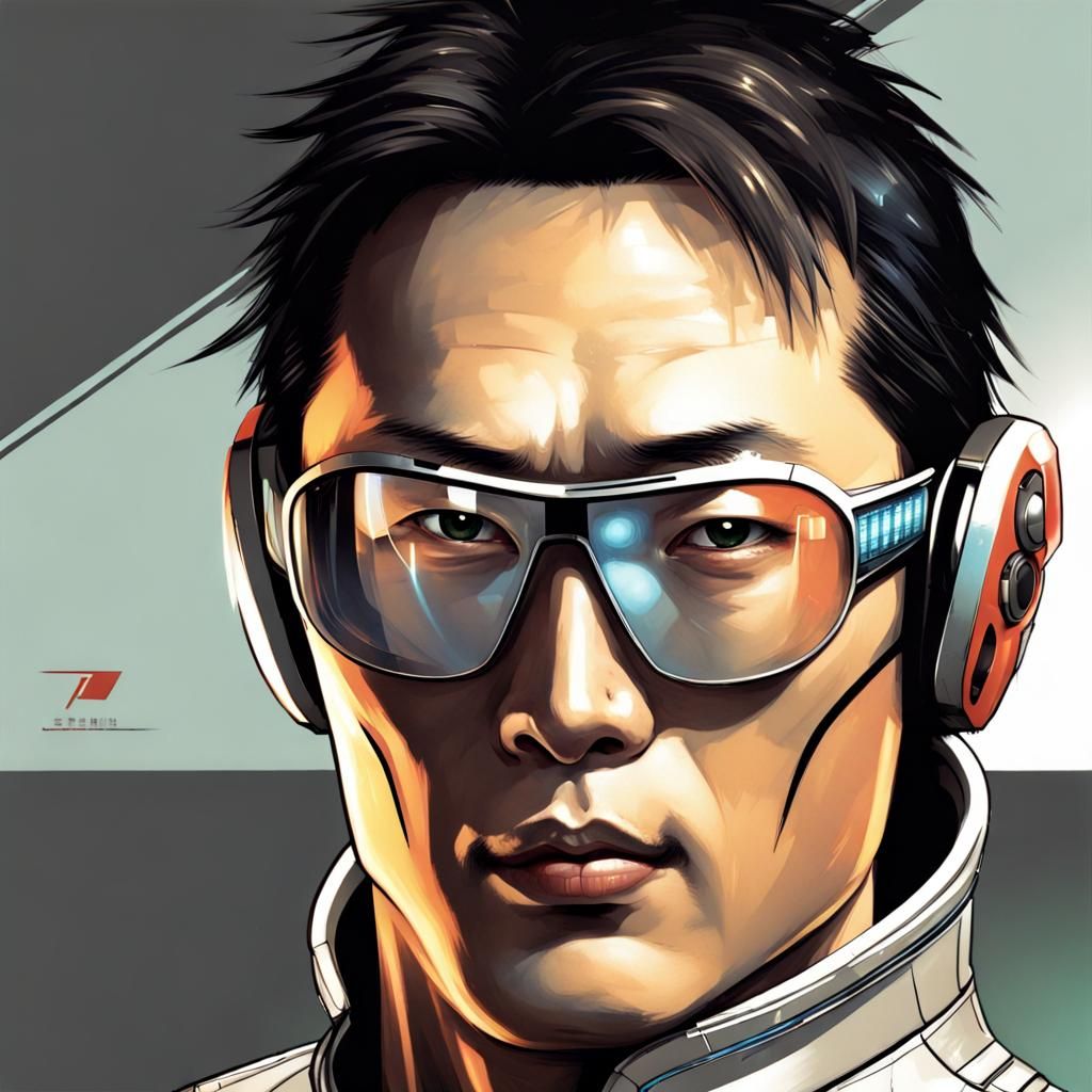 Racing Driver - Chinese Male Racing Driver in Futuristic Sci...