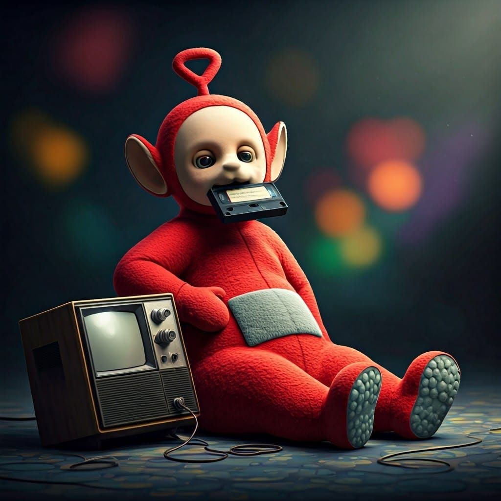 Cyberpunk Teletubby Plug-In Video Player - AI Art