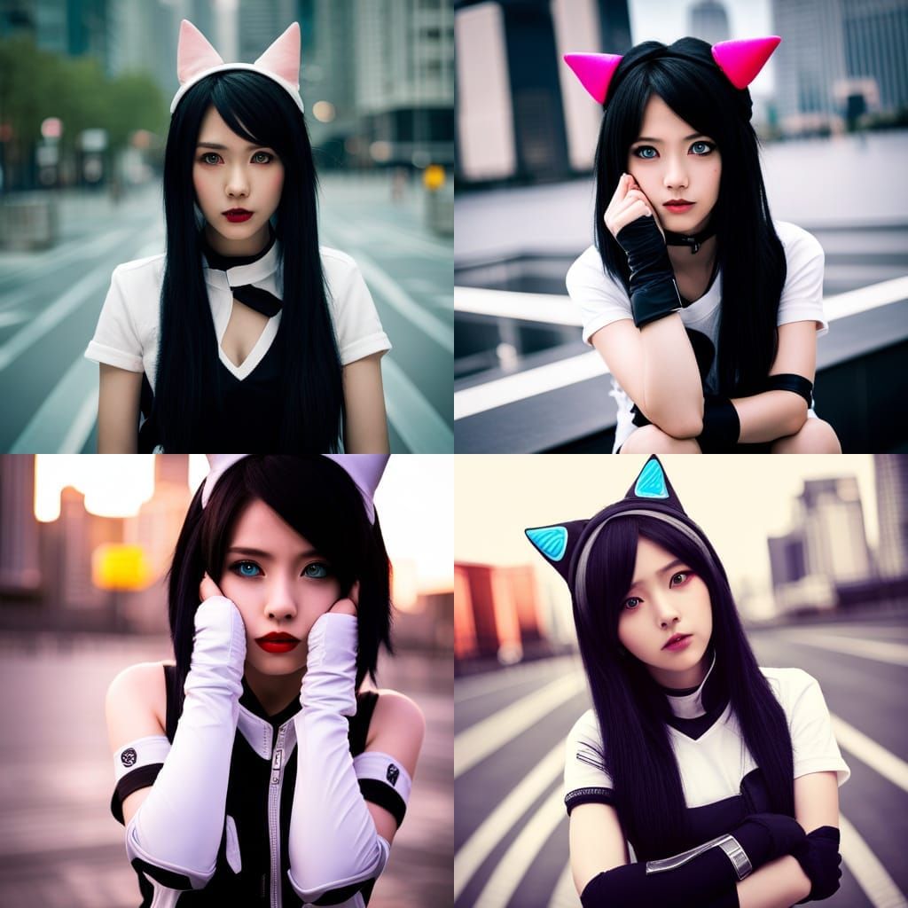cat ears with naruto's cosplay - AI Generated Artwork - NightCafe Creator