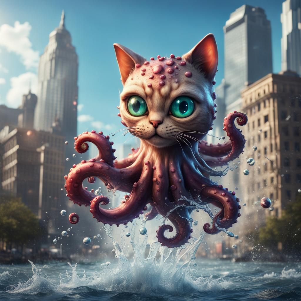Kaiju CAT - AI Generated Artwork - NightCafe Creator