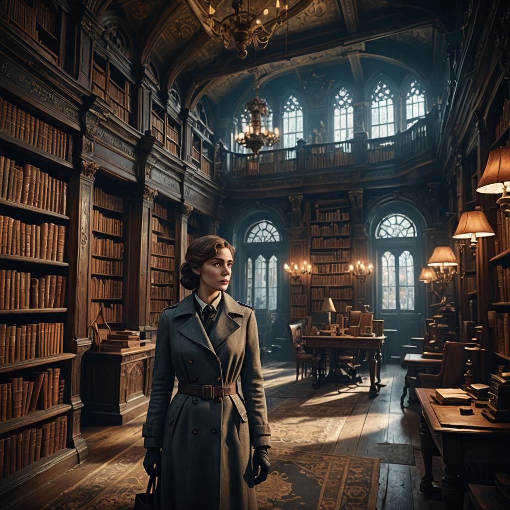 A mysterious library - AI Generated Artwork - NightCafe Creator