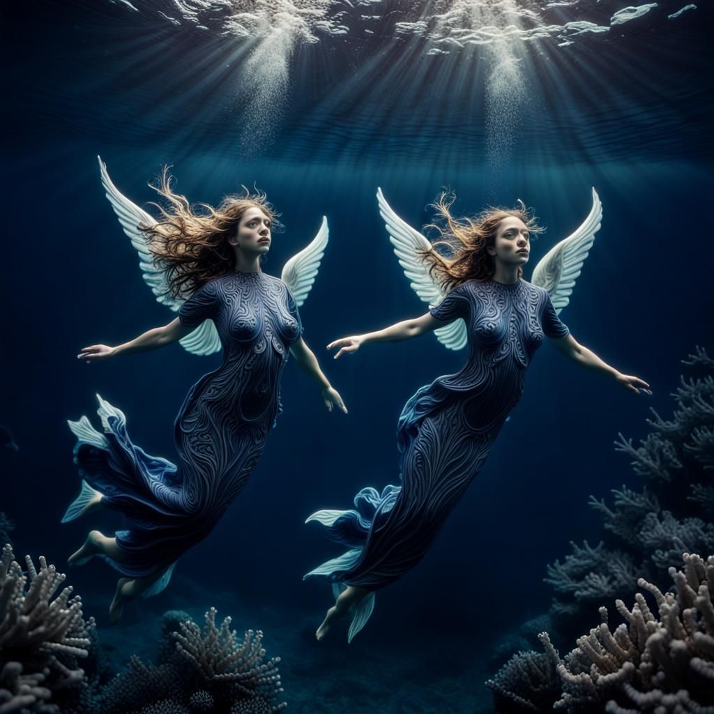 Sea angels - AI Generated Artwork - NightCafe Creator