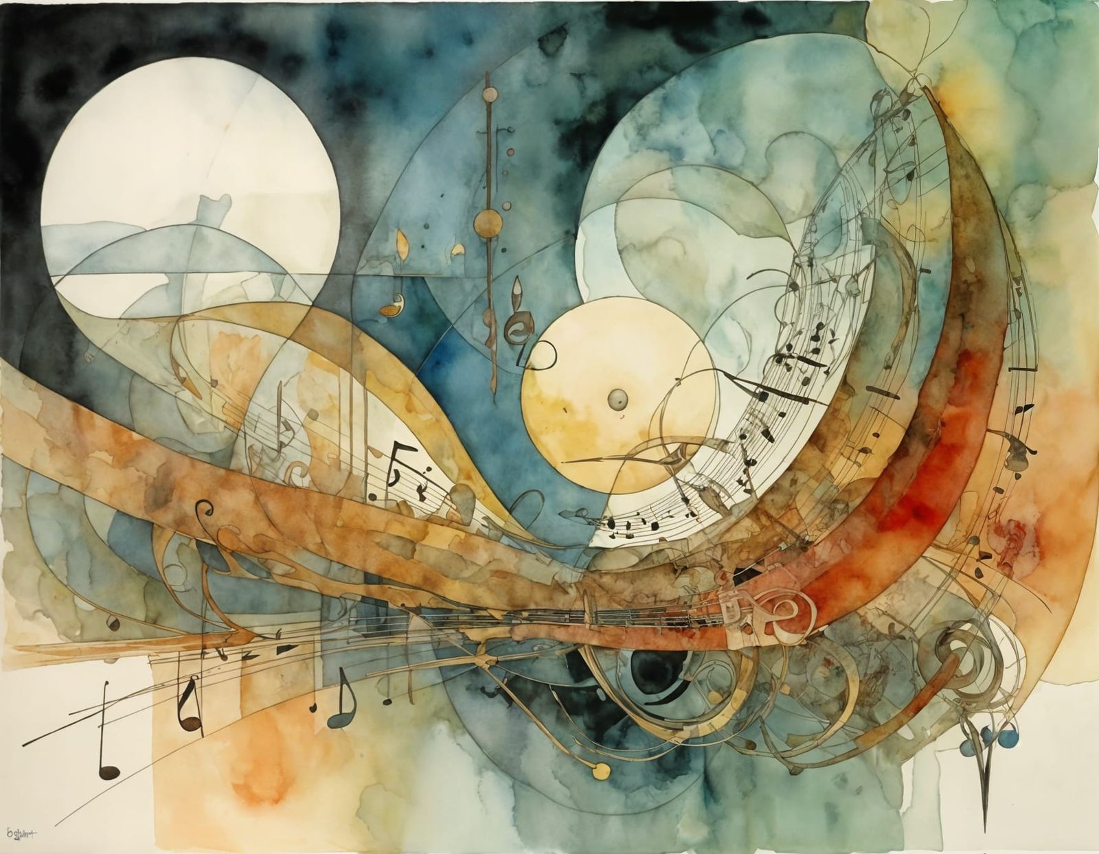 Moebius-Inspired Watercolor Fusion in Wyeth's Styl... - AI Art