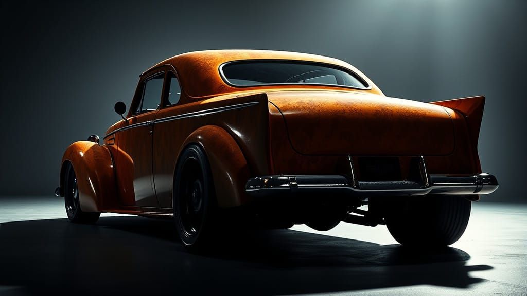 Vintage Cars in Aggressive Retro Style, Highlighti... - AI Art