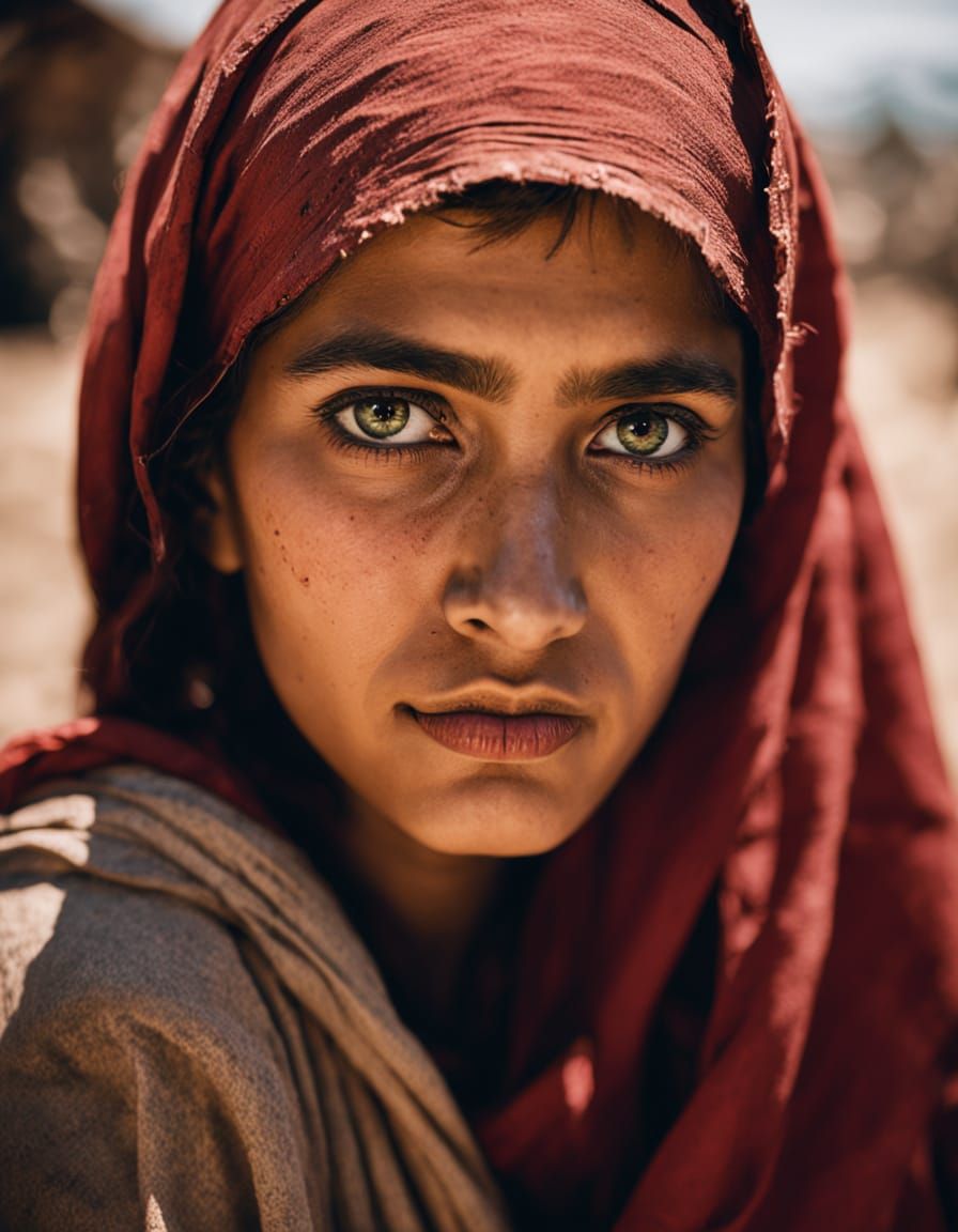 "The Afghan Girl" Sharbat Gula, also known as Sharbat Bibi.