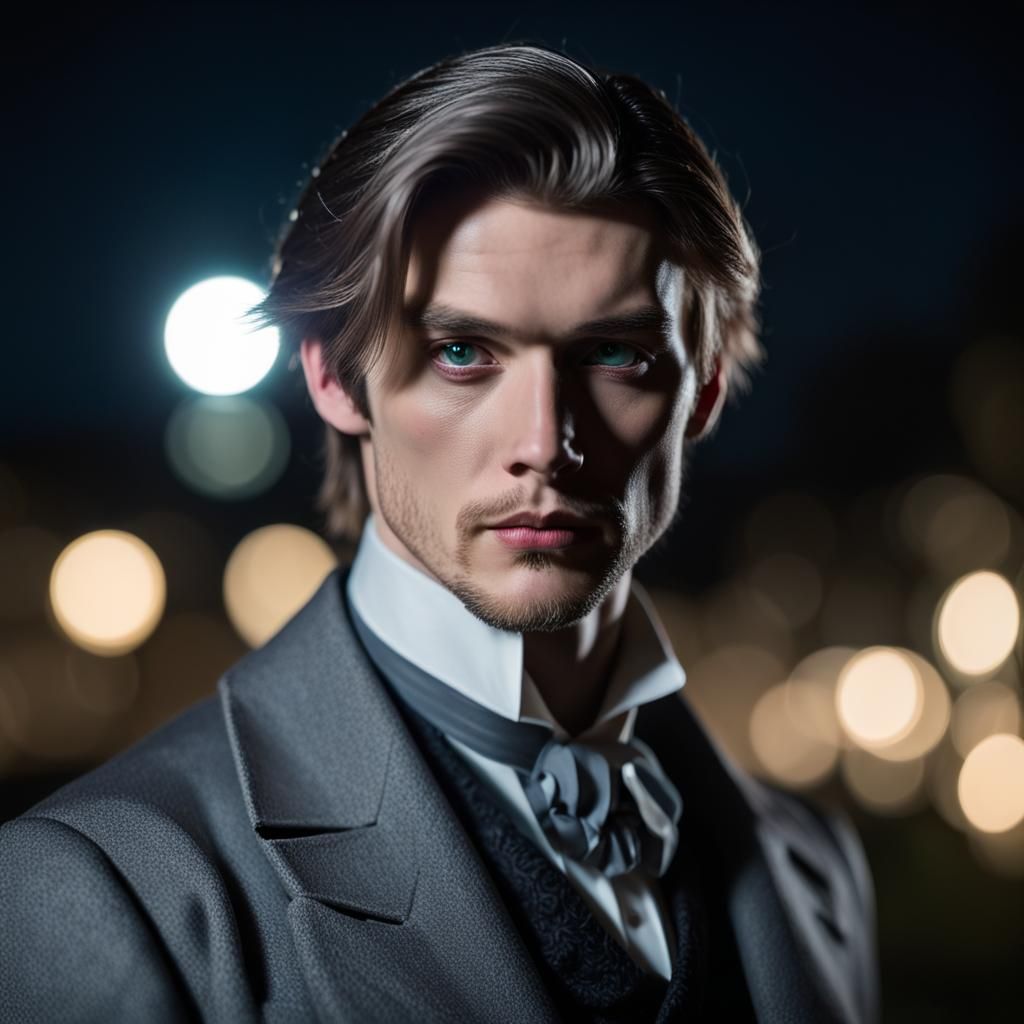 The Portrait of Dorian Grey by moonlight. Sinister. - AI Generated ...