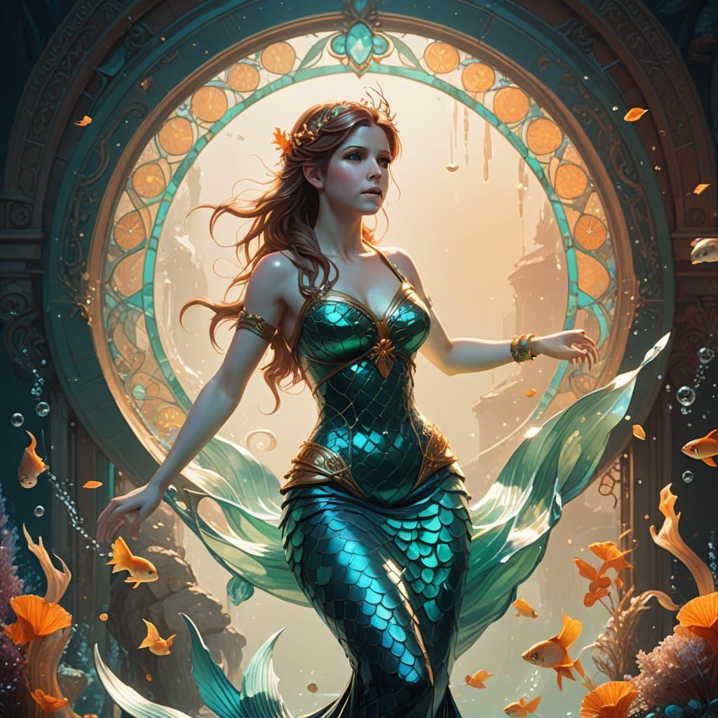 Anna Kendrick mermaid - Surreal Mermaid Concept Art in Vibra...