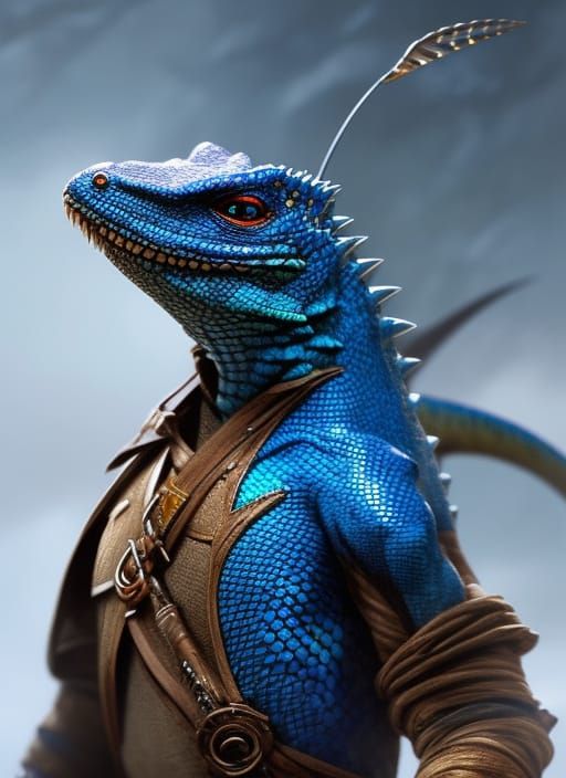 Lizardman Ranger I - AI Generated Artwork - NightCafe Creator