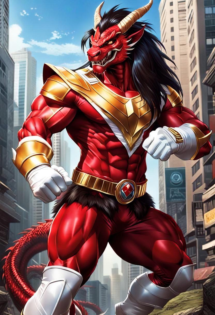 Red Dragon Ranger - AI Generated Artwork - NightCafe Creator