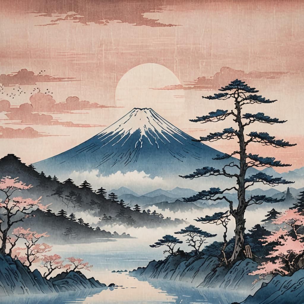 Fuji - Dreamlike Japanese Woodblock Prints of Mount Fuji