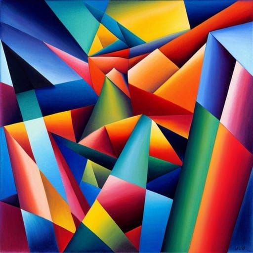 Rainbow cubism - AI Generated Artwork - NightCafe Creator