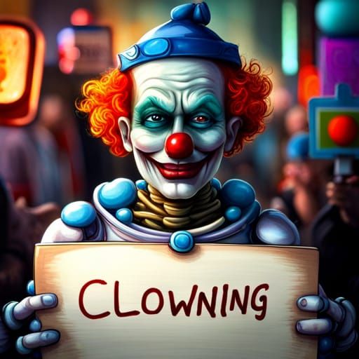 Robot Clown - AI Generated Artwork - NightCafe Creator