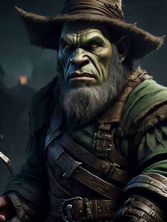 An D&D character, Half-orc,, merchant - AI Generated Artwork ...