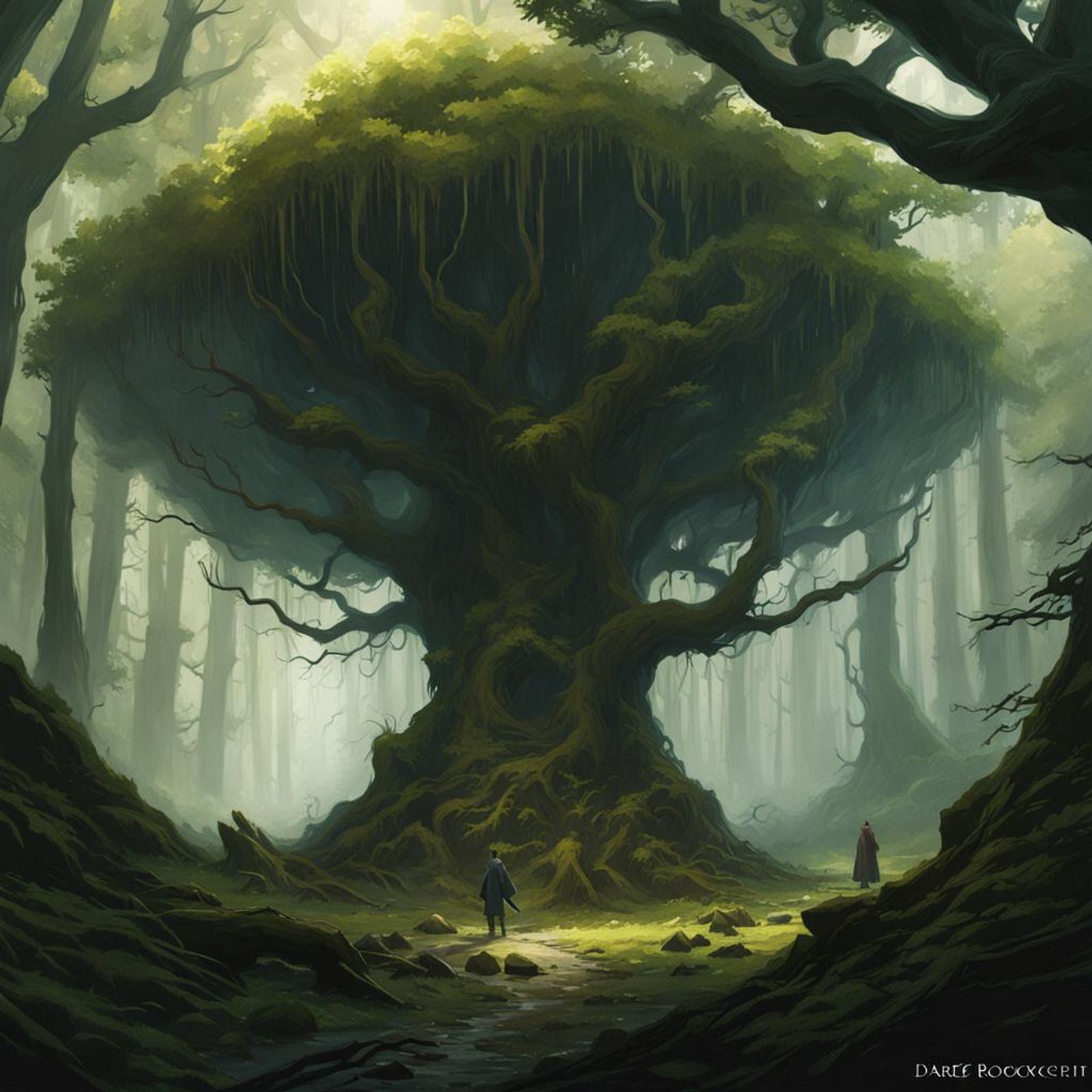 Eldritch forest, concept art, style of Darek Zabrocki - AI Generated Artwork - NightCafe Creator