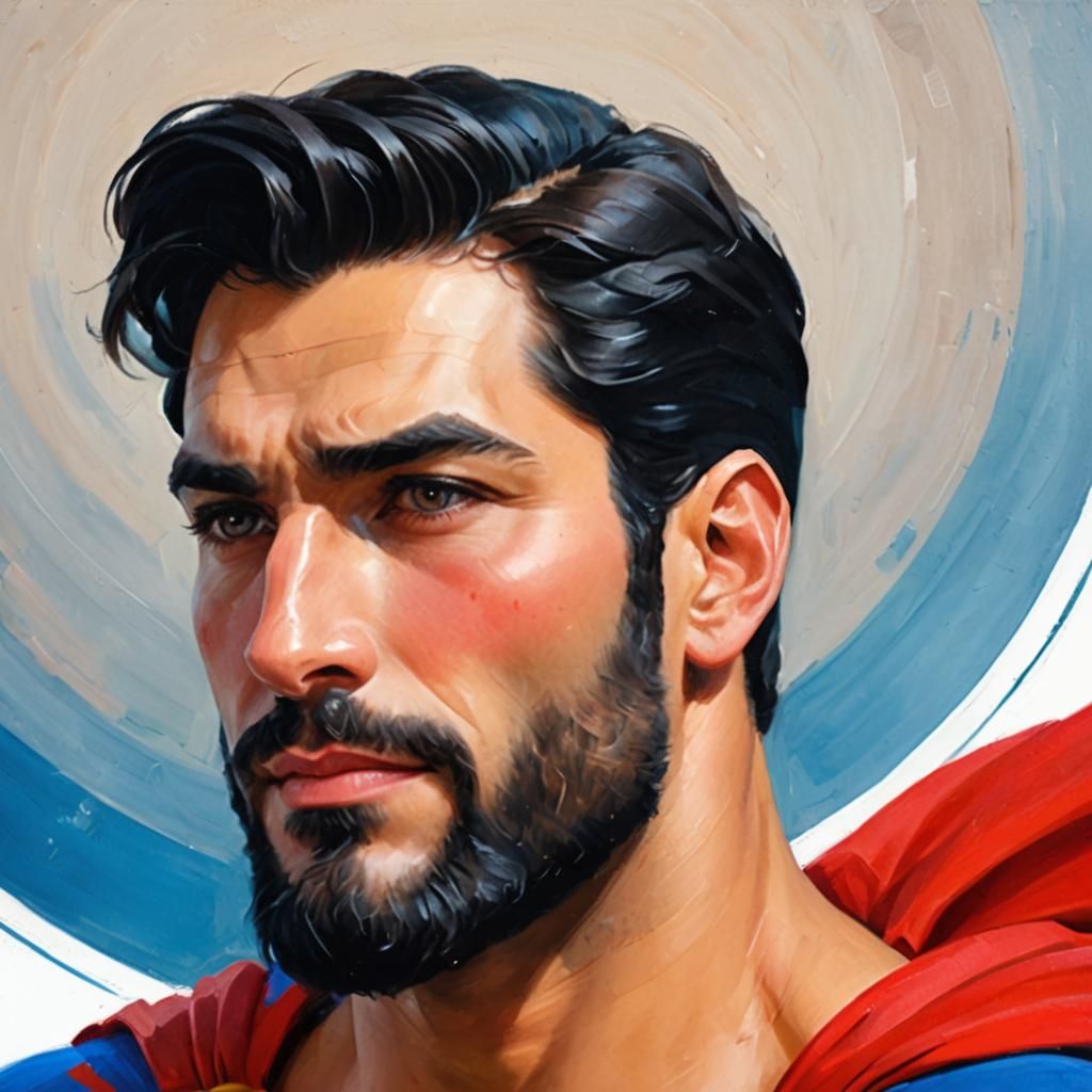Gorgeous close portrait of handsome Superman - AI Generated Artwork ...