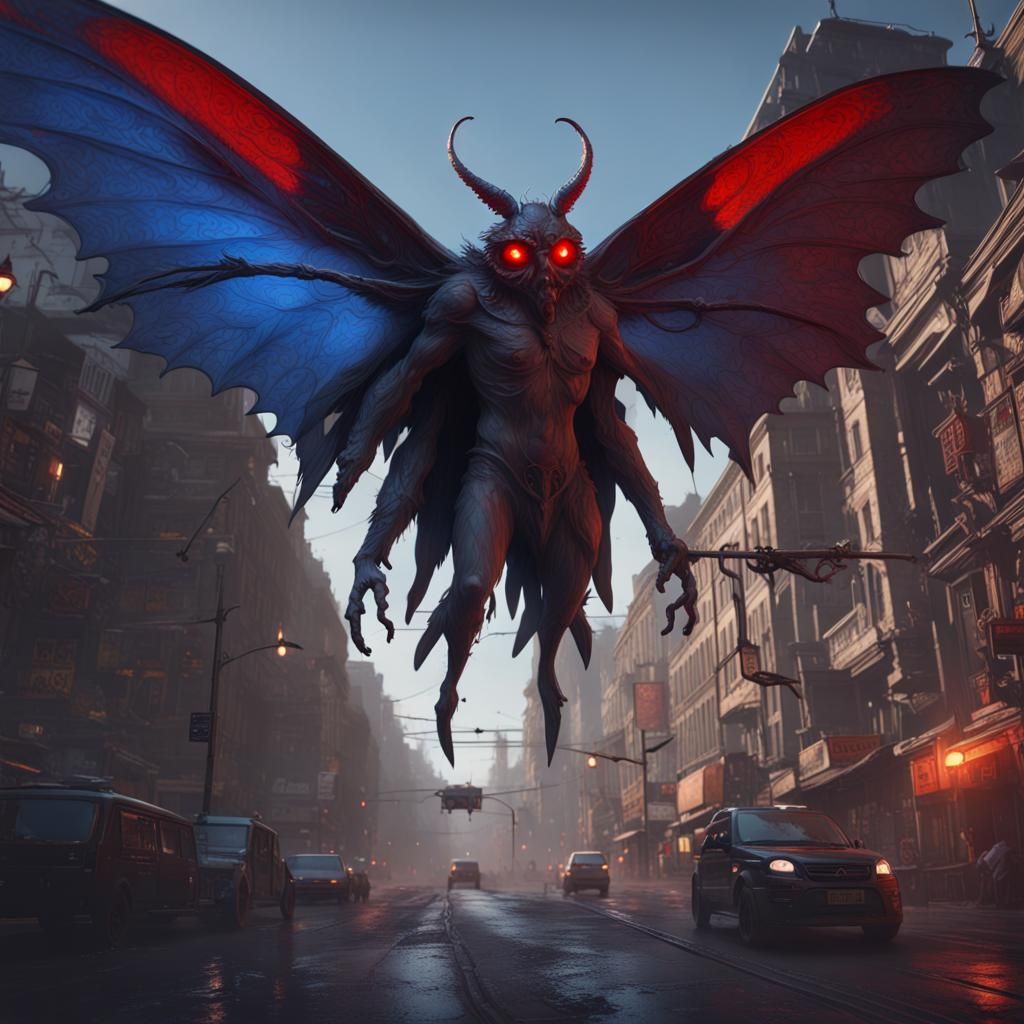 Mothman a masterpiece, 8k resolution, dark fantasy concept art, by Greg ...