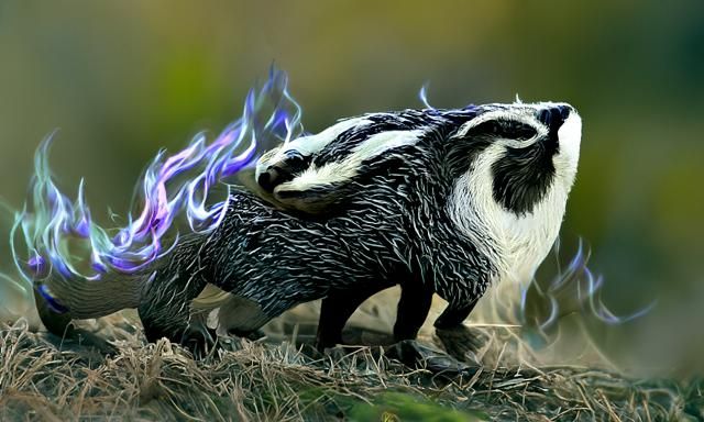 A badger made of flames - AI Generated Artwork - NightCafe Creator