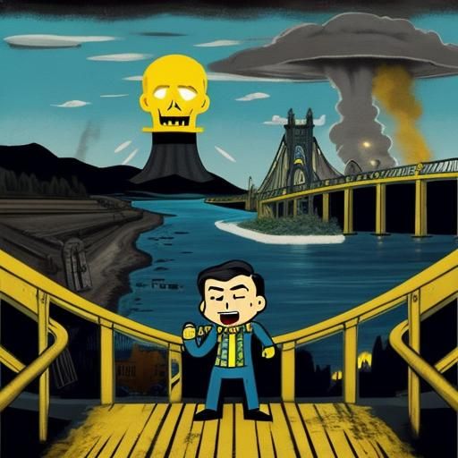 screaming fallout vault boy - AI Generated Artwork - NightCafe Creator