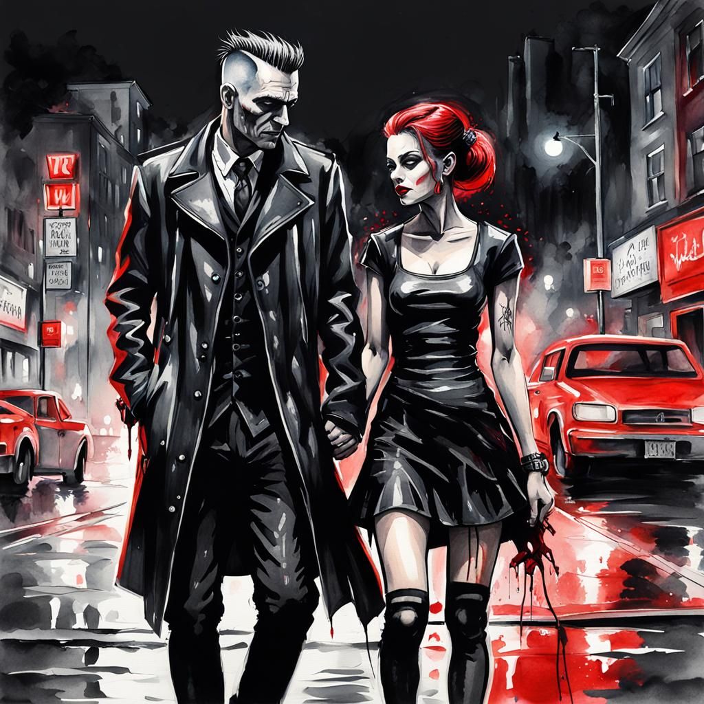 Gothic couple - AI Generated Artwork - NightCafe Creator