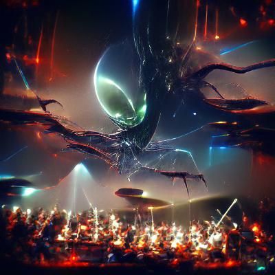 Alien orchestral concert trending on artstation hd - AI Generated ...